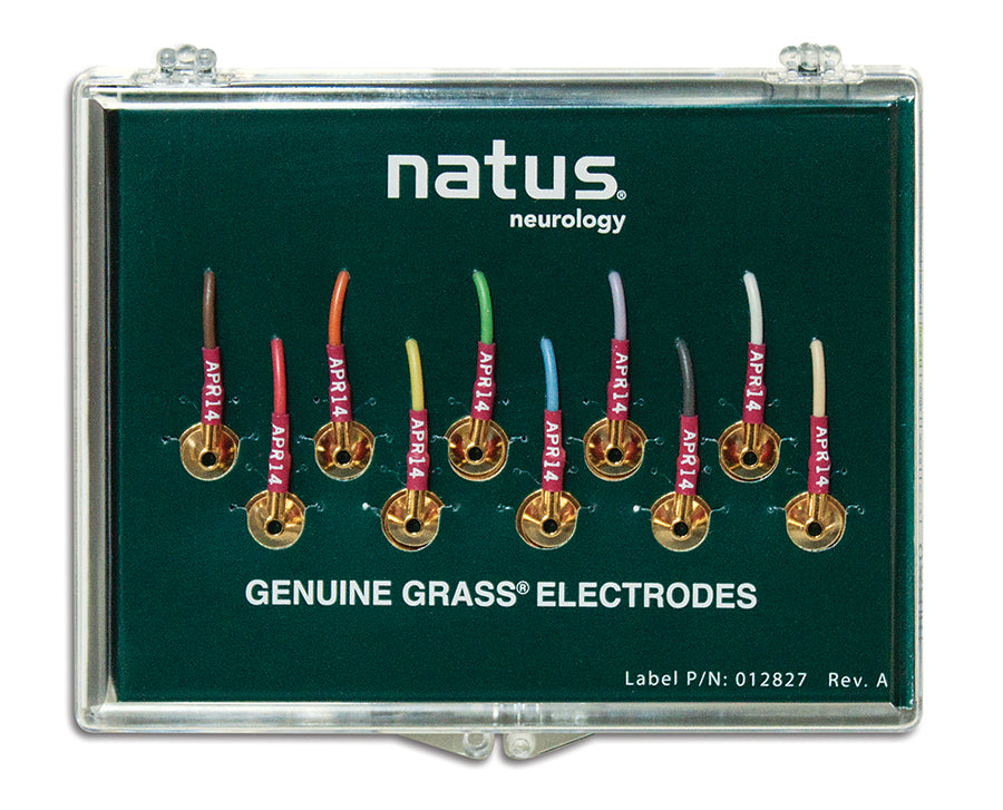 Natus Reusable EEG Genuine Grass Cup Electrodes – Gold & Silver – MedSupply