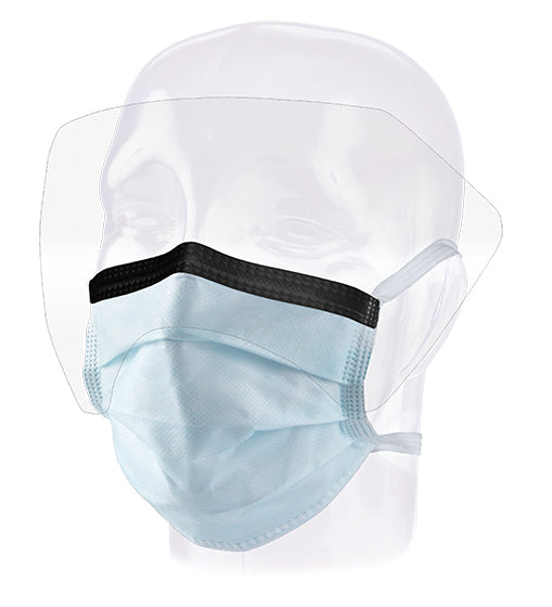 Precept FluidGard 120 Anti-Fog Surgical Mask with Extended Shield - Ul ...